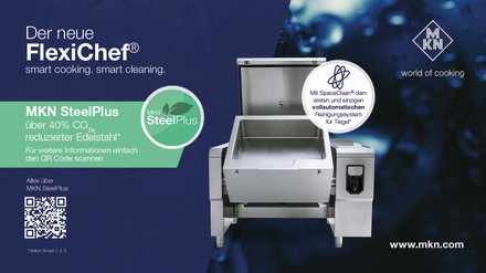 Der neue MKN FlexiChef mit SpaceClean* reinigt Tiegel vollautomatisch | HOGAPAGE Nachrichten